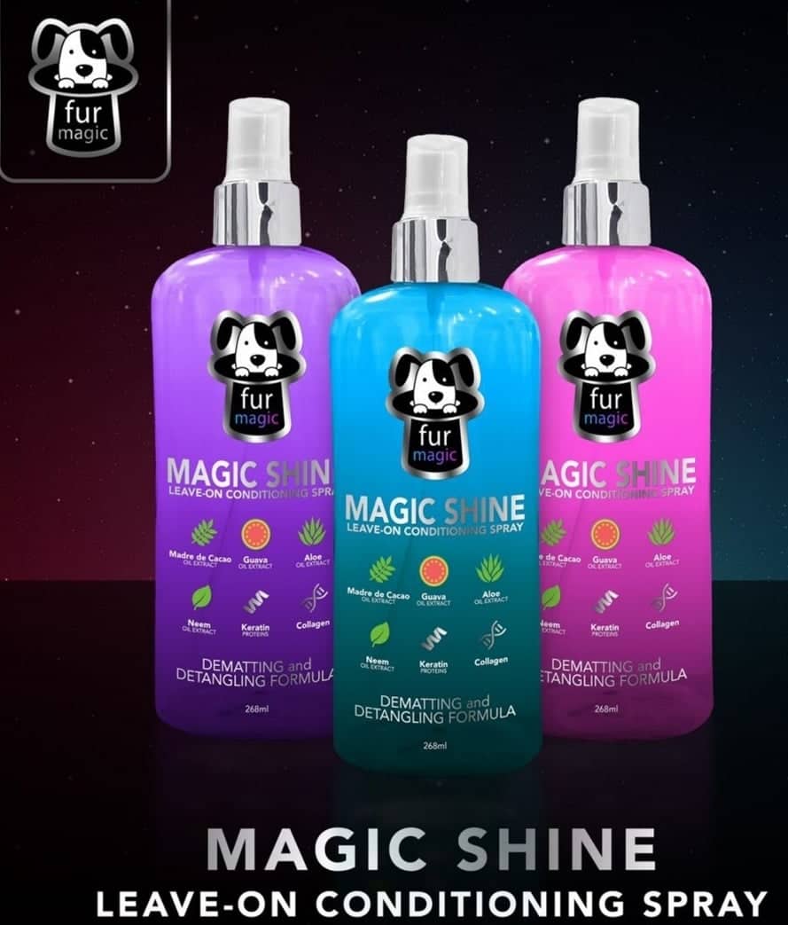 FUR MAGIC SHINE LEAVE ON CONDITIONING SPRAY dematting and detangling ...