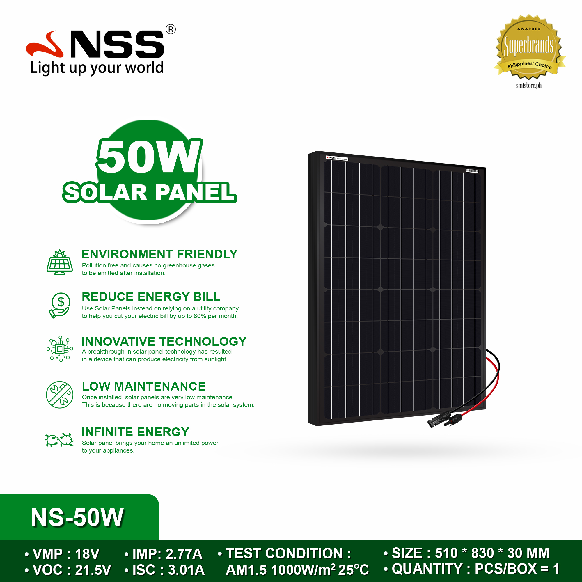 NSS Solar Panel German Cell Aluminum with MC4 connector higher ...
