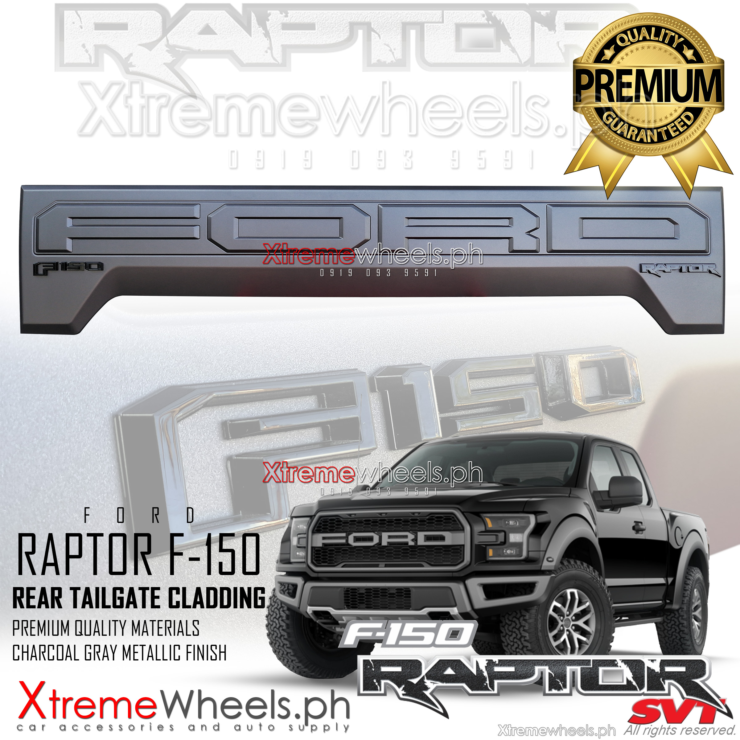 Ranger Raptor F150 2019-2022 Tail Gate Cladding / Garnish Cover ...