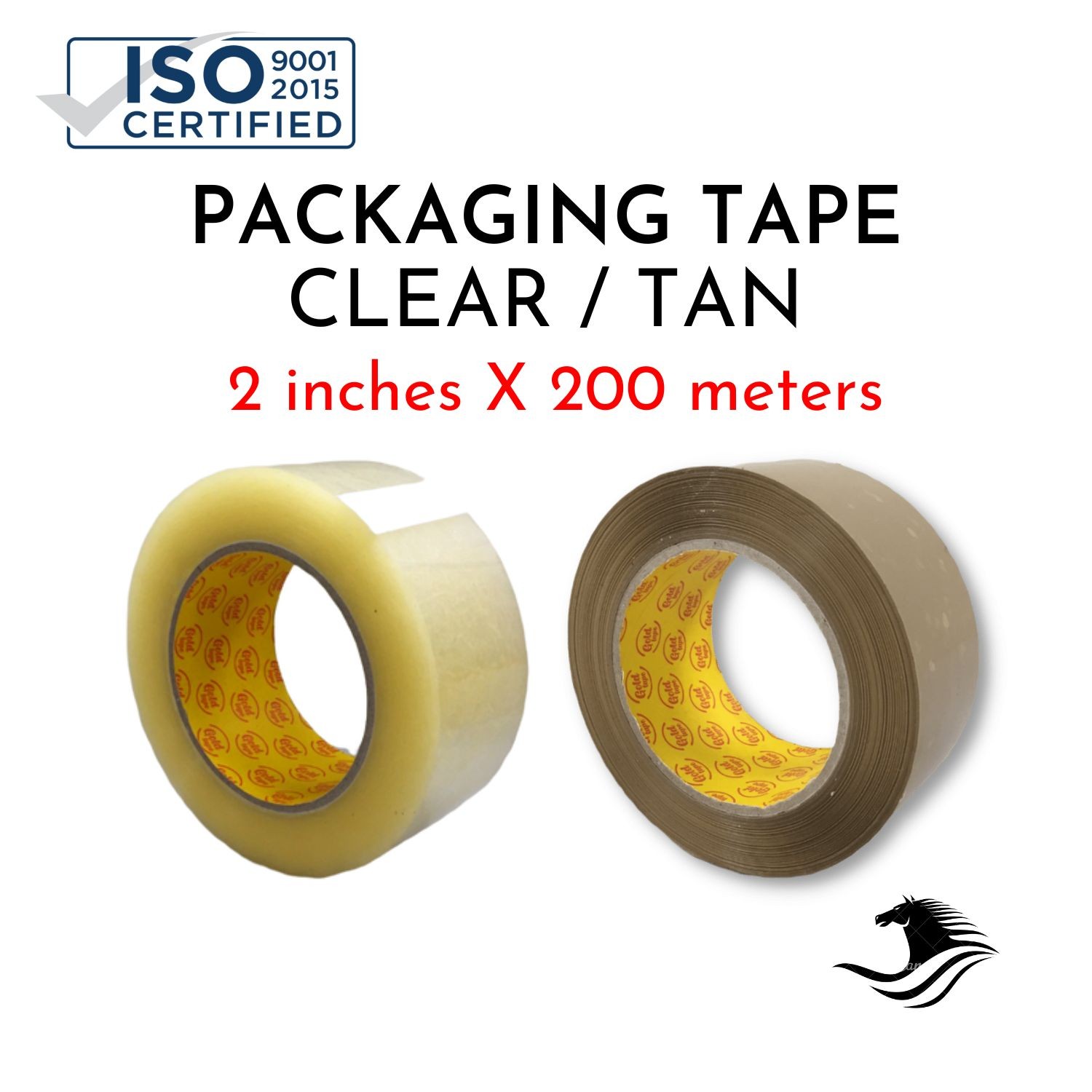 Packaging Tape 200 Meters Clear / Tan Packing Tape 200m GoldTape / King ...