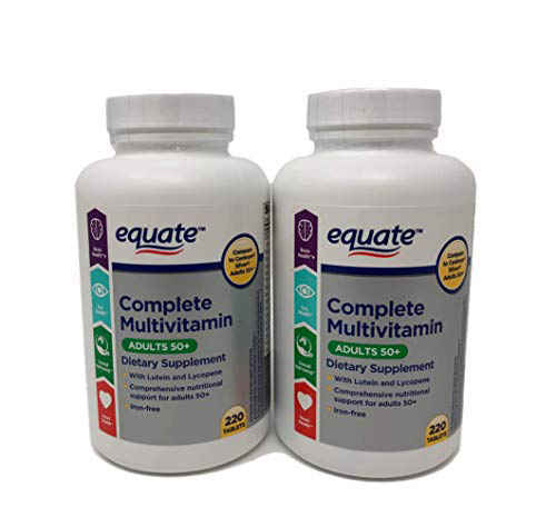 Equate Mature Adult 50+ One Daily Complete Multivitamin Compare to ...