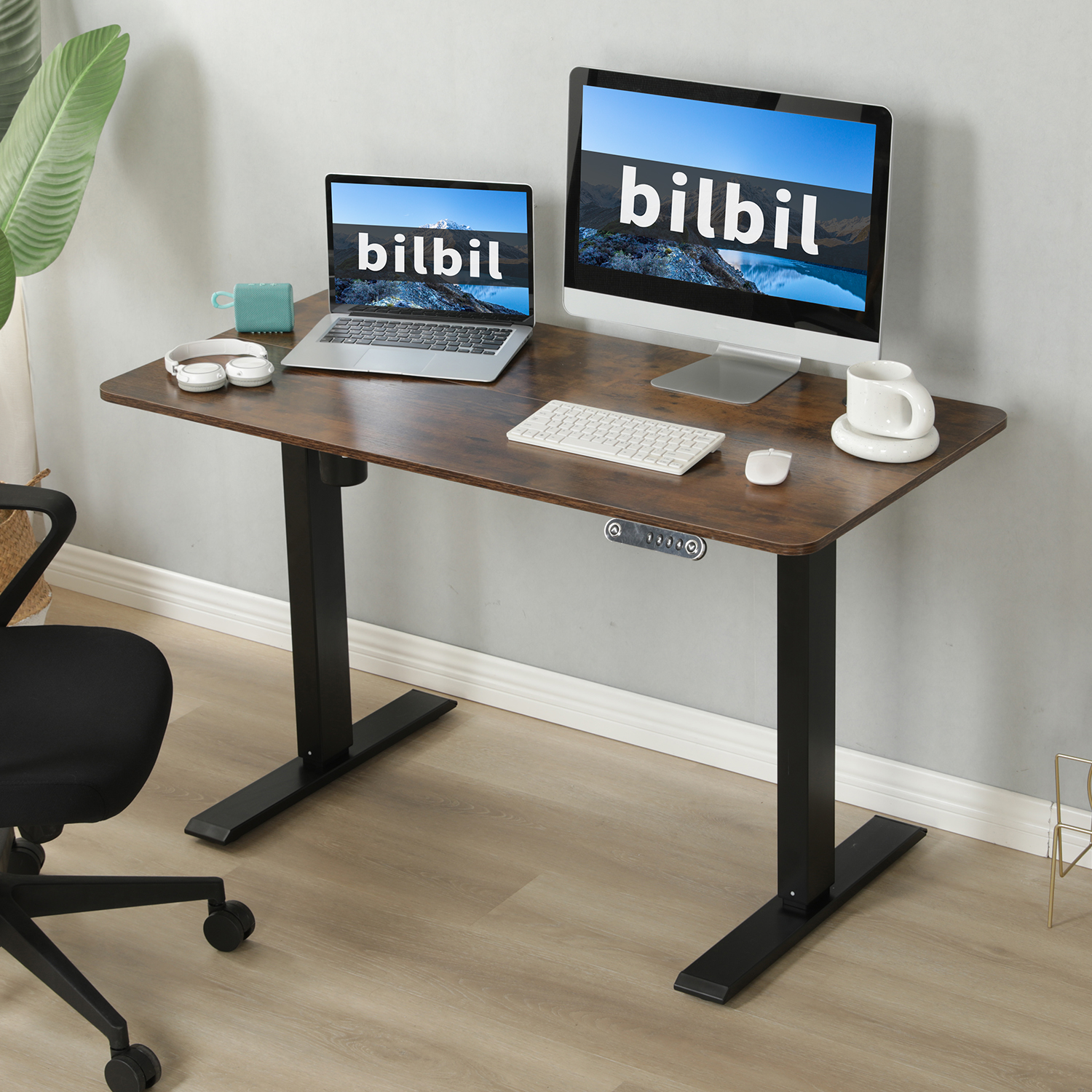BilBil 48 inches 1.2M Electric Standing Desk Single Motor Desk Height ...