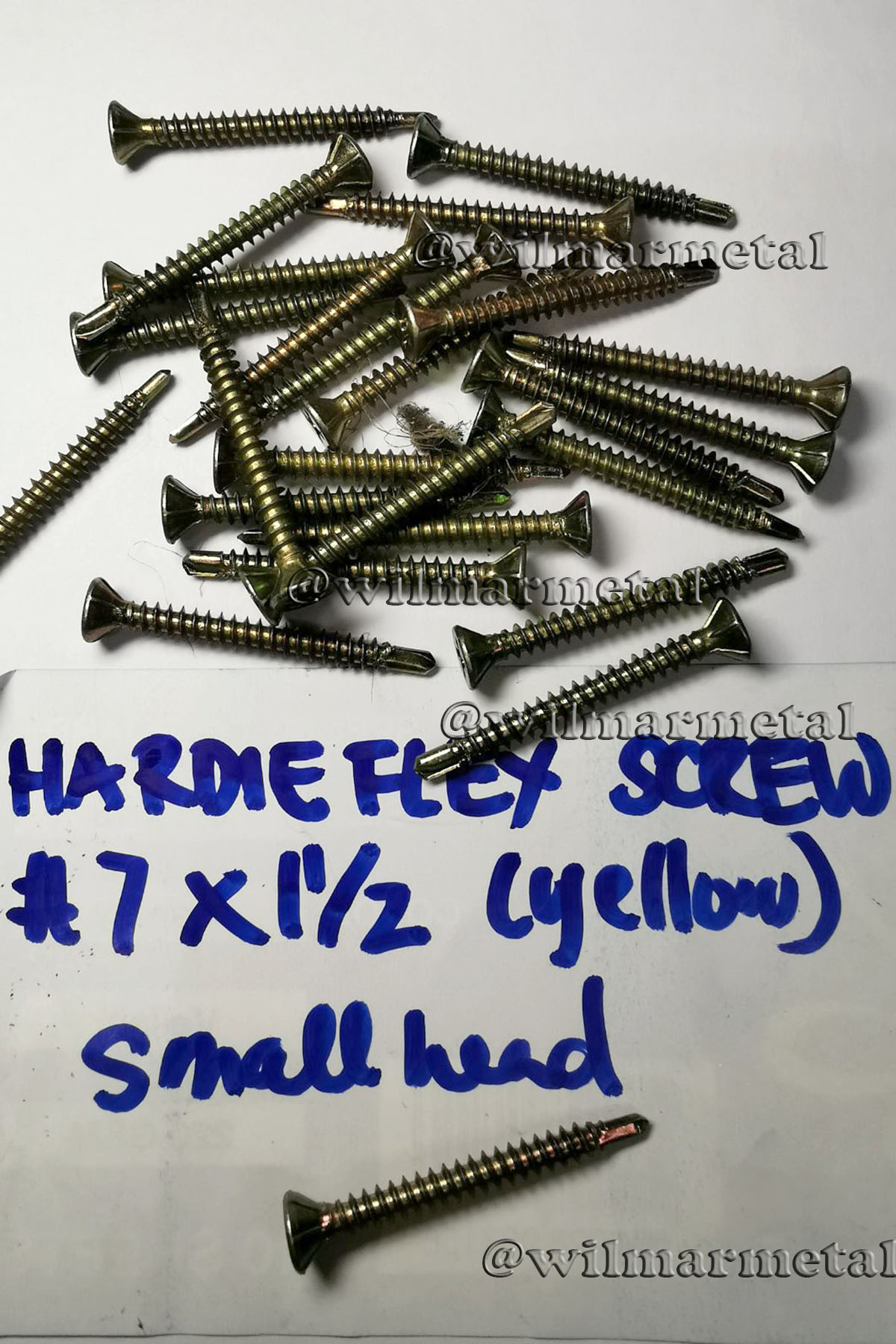 500 HARDIEFLEX SCREW #7 X 1 1/2 small head (window screw or Ficem Screw ...