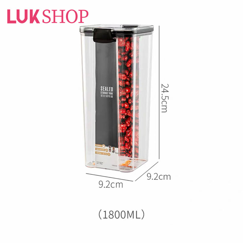LUK Clear Stackable Storage Container Airtight Food Fresh Box Square ...