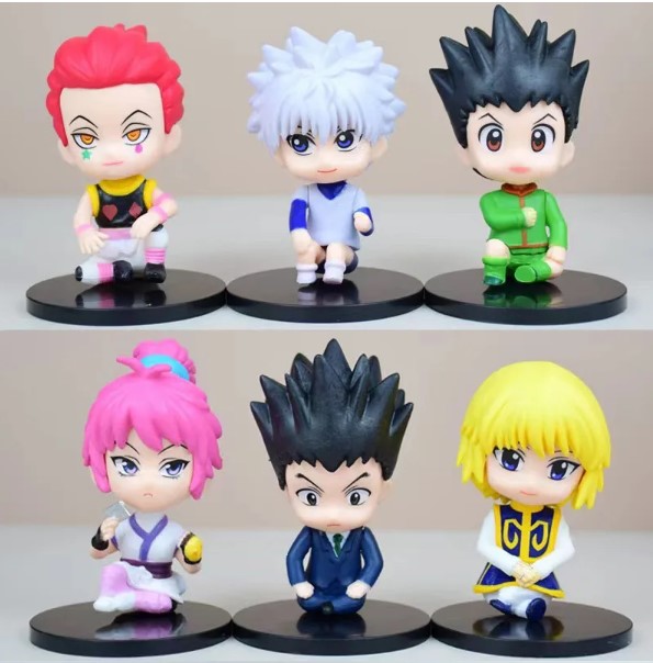Hunter X Hunter sitting version pvc figure set of 6 (7-8cm) Gon Freecs ...