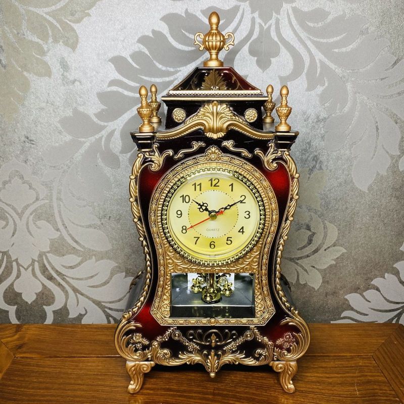 European antique clock, living room, table top, counter, decorative ...