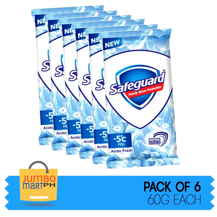 SAFEGUARD ARCTIC FRESH BATH SOAP 60G / SET OF 6 | Lazada PH