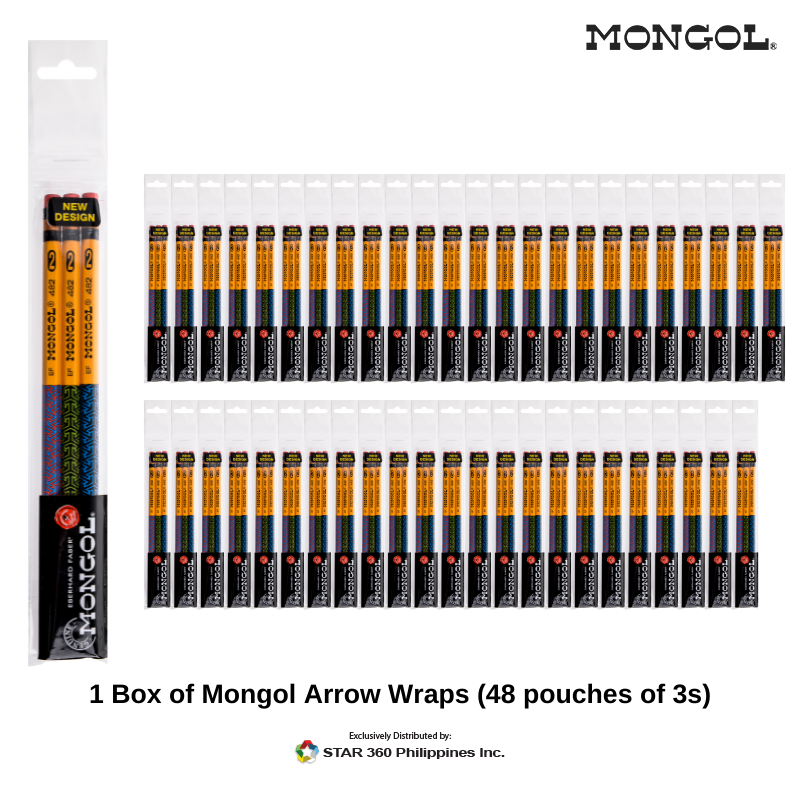 Mongol Pencil (Regular, Trio, XL, 2B, Wraps) (48 Pouches of 3's ...