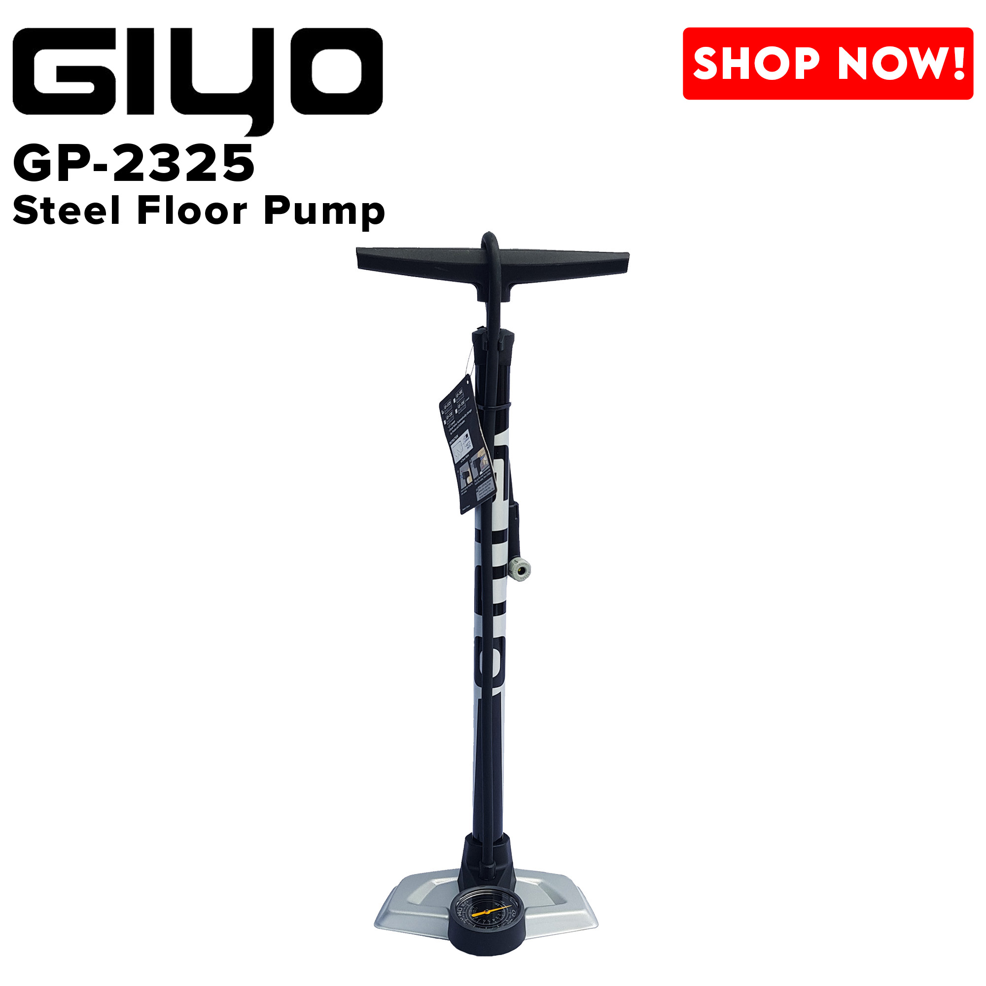 GIYO GF-2325 FLOOR PUMP AIR SUPPLY | Lazada PH
