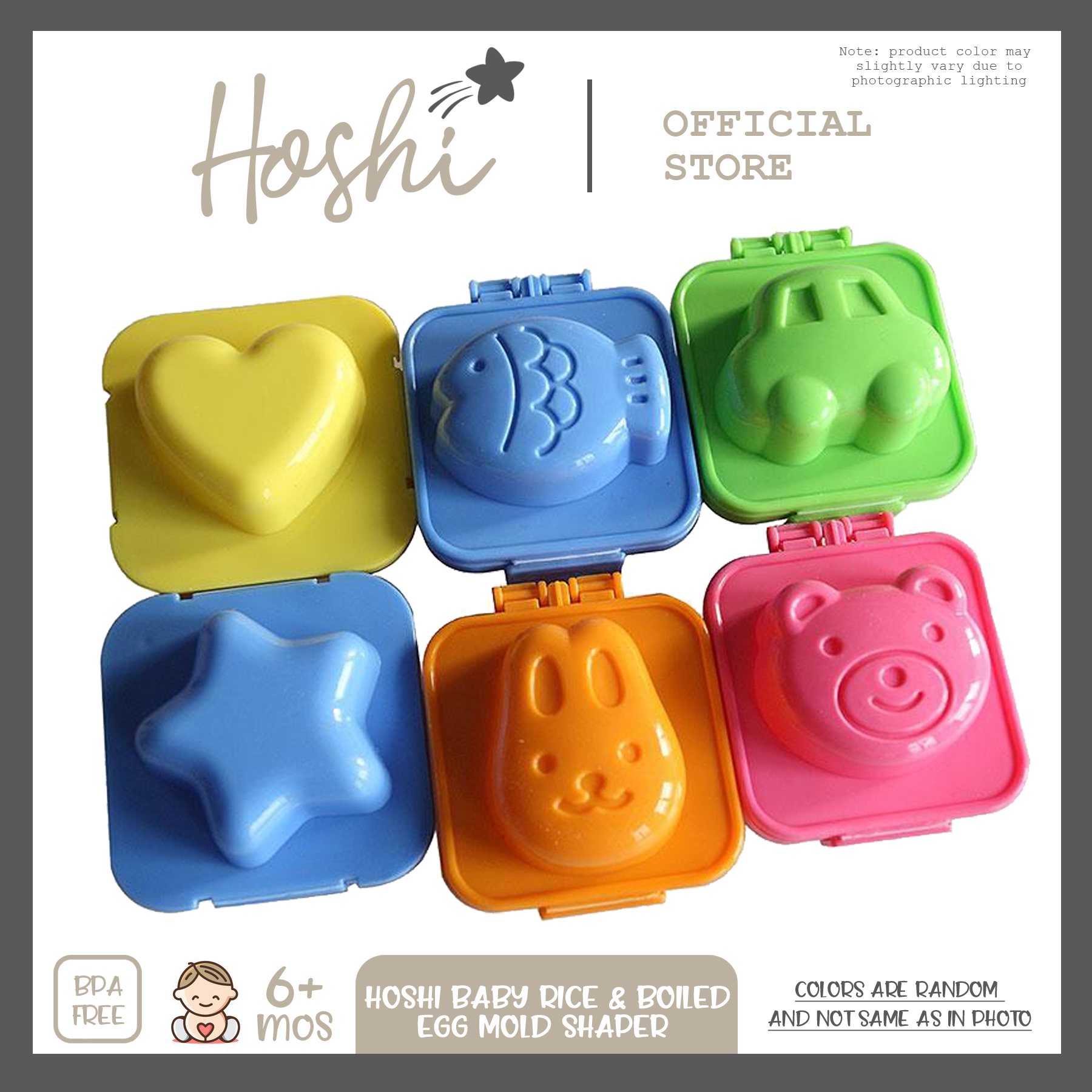 Hoshi Baby Rice, Bread, Boiled Egg Mold Shaper for Bento Food Box Art ...