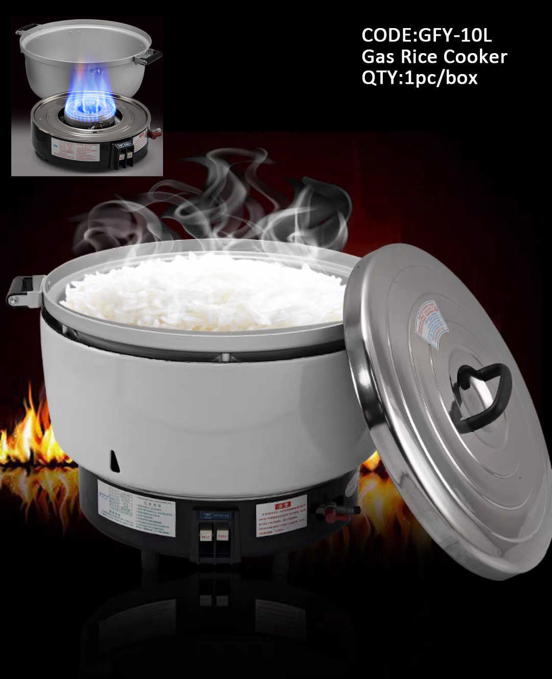 10L Commercial gas rice cooker large-capacity rice cooking machine ...