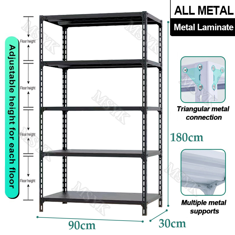 COD Big Size Heavy Duty Adjustable Storage Shelf 3/4/5 Layer Angle ...