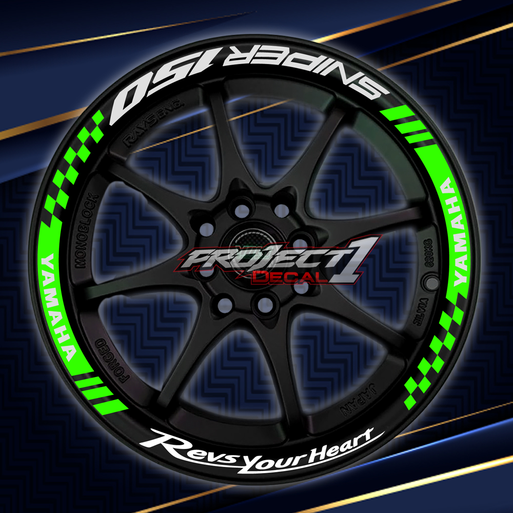 YAMAHA SNIPER 150 ( DESIGN #2 ) REFLECTORIZE MAGS STICKER ( SET ...