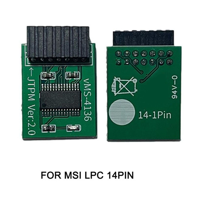 TPM 2.0 Encryption Security Module Remote Card LPC-14PIN Module 14Pin LPC for MSI TPM2.0 LPC 14 ...