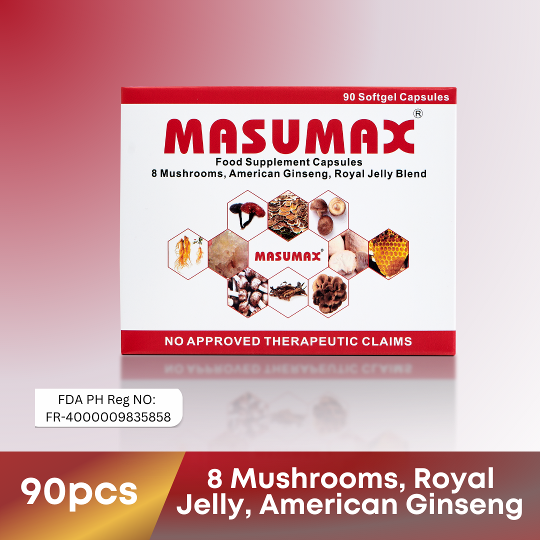 MASUMAX Food Supplement with 8 Mushrooms, American Ginseng & Royal ...