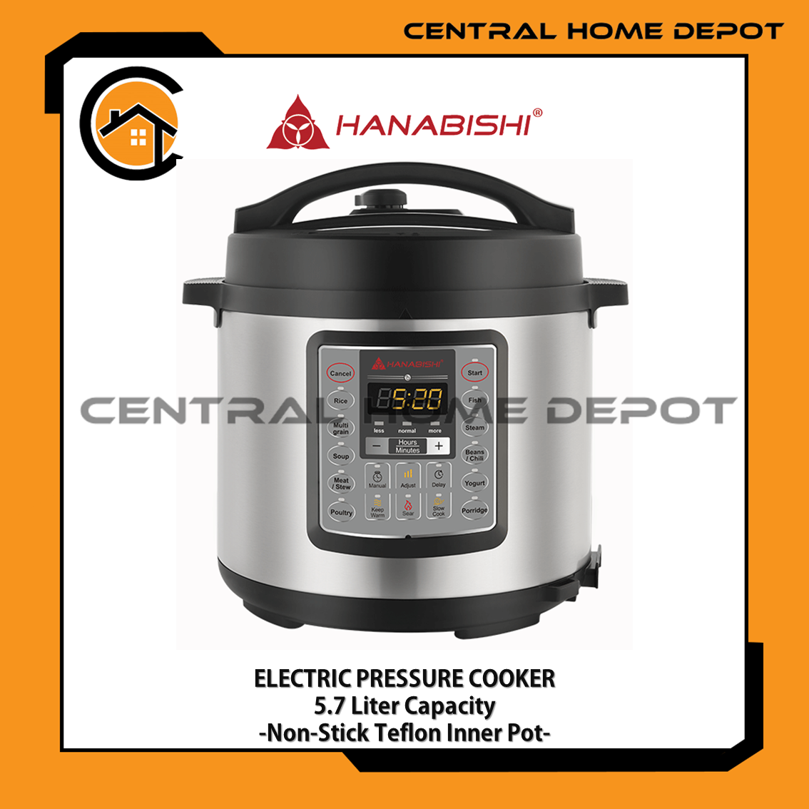 Hanabishi Electric Pressure Cooker 5.7 Liters 10 in 1 / HDIGP-10IN1 ...