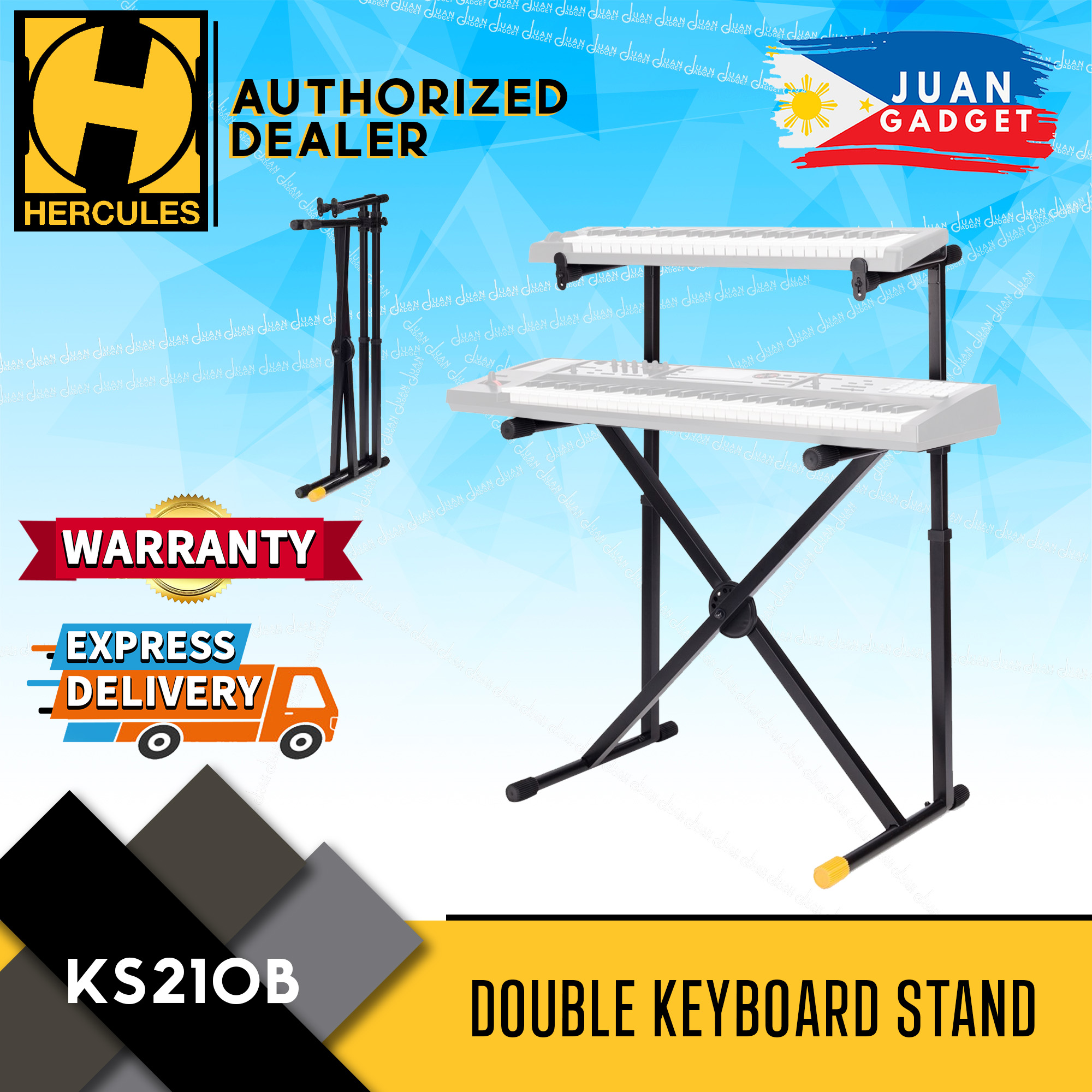 Hercules KS210B EZ-Lok Double Tier X-Keyboard Stand | JG Superstore ...