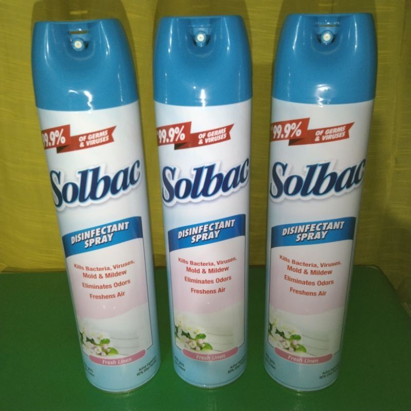Solbac Disinfectant Spray Fresh Linen Scent 400gms | Lazada PH