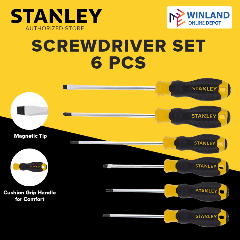 STANLEY by Winland 6pcs C/G Screw driver Set Screwdriver STMT66672 ...