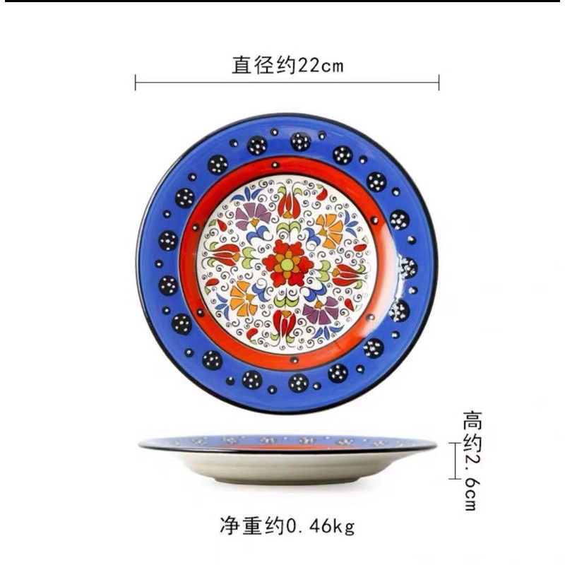Moroccan BRAZIL Handpainted Ceramic Tableware Plate | Lazada PH