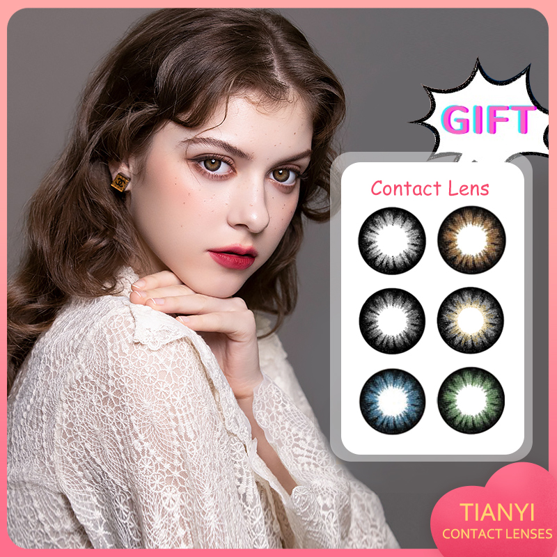 Contact Lens 2pcs 1 Pair Eye Care Soft Colored Cosmetic Contact Lens ...