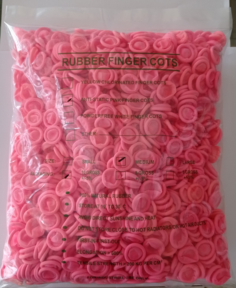Anti-Static Finger cots- Pink (10 gross/ bag)- about 1440 pcs/bag ...