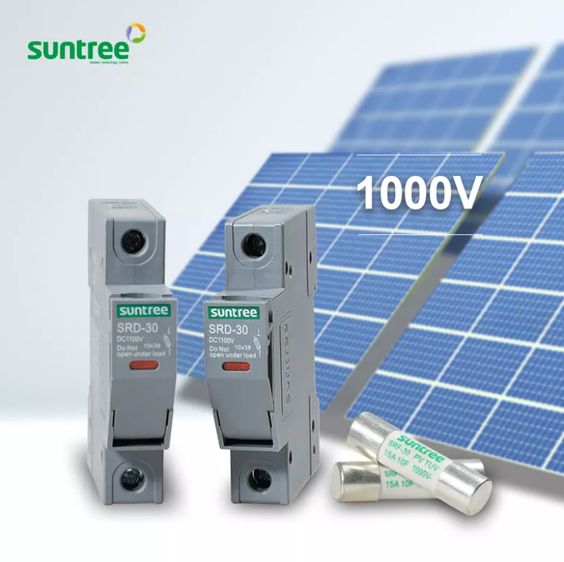 SUNTREE PV Fuse Holder DIN Rail Type Solar Panel PV Connection Fuse for ...