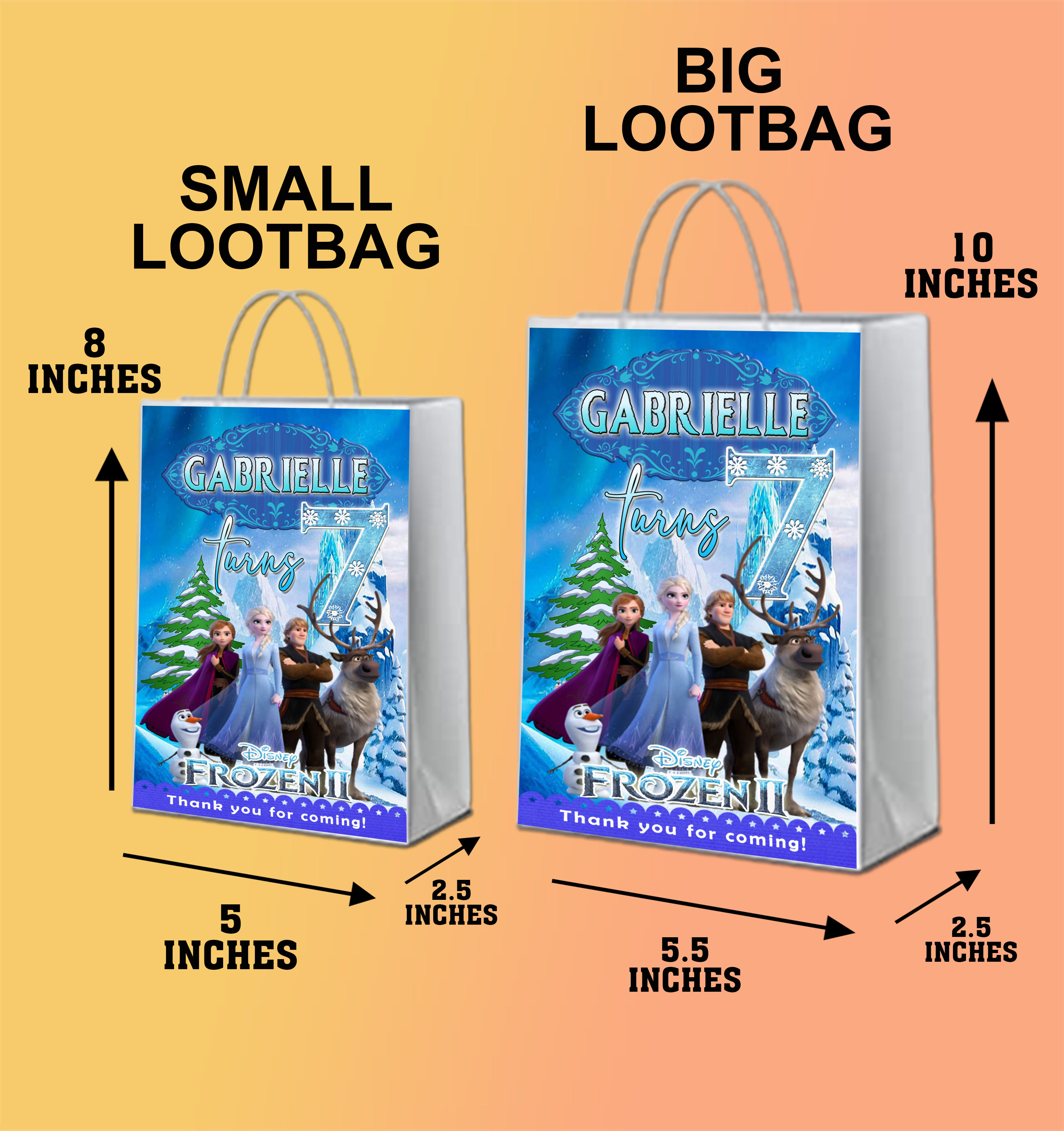 Frozen theme lootbag / paper bag (10pcs./order) | Lazada PH