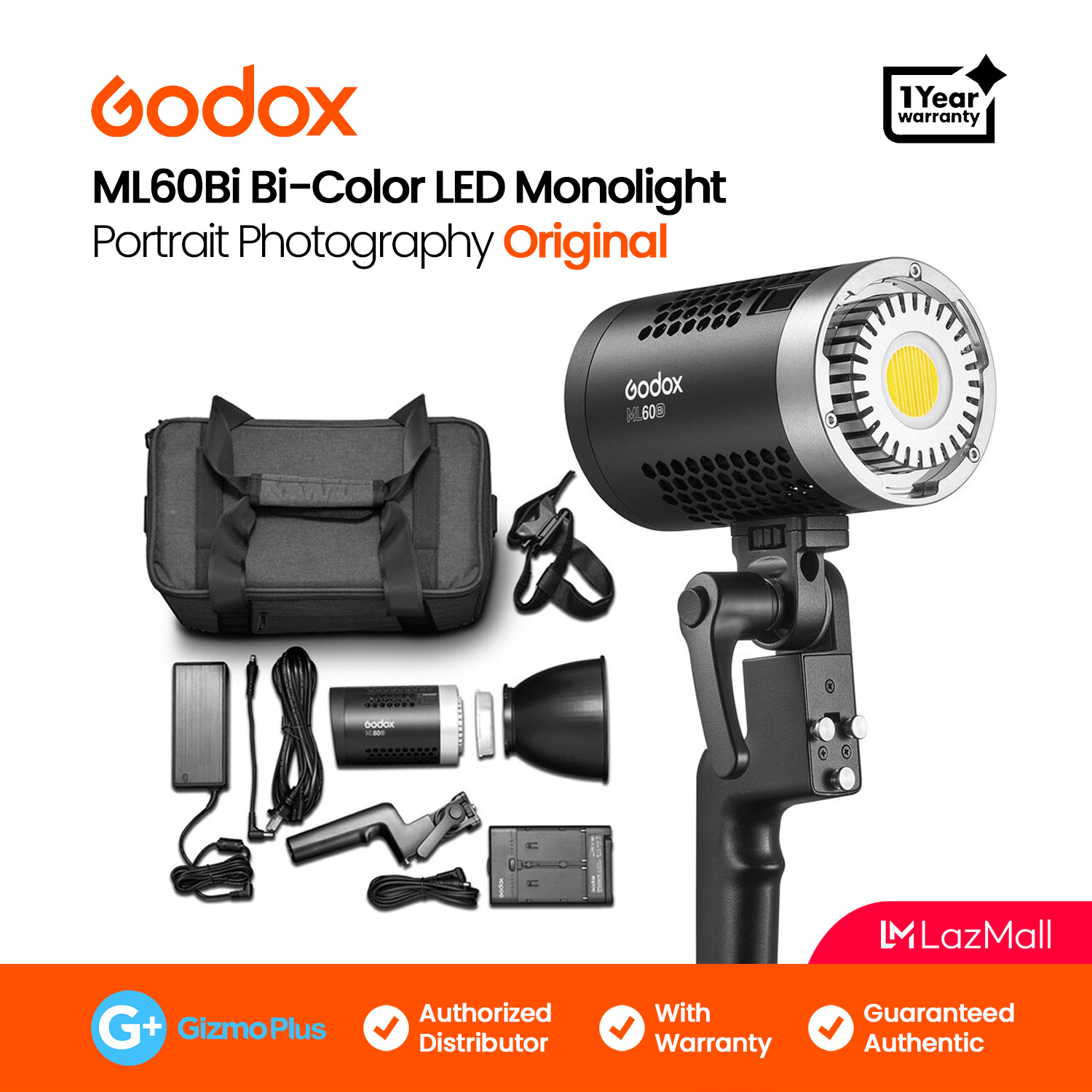 [NEW] Godox ML60/ML60Bi Portable Studio LED Light Portrait Photography ...