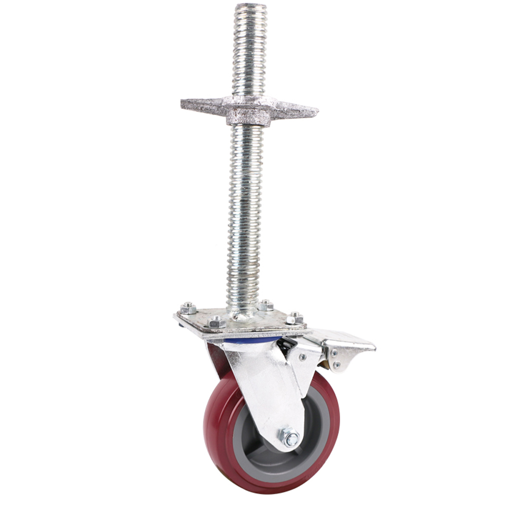 Heavy Duty Scaffolding Rubber Wheel Long Pole Scaffolding Caster Wheel ...
