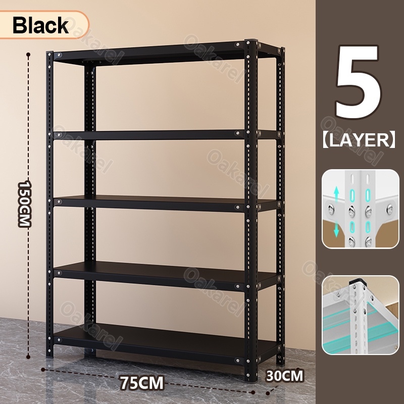 【Load-bearing】Adjustable Metal Rack Rack 5 Layer Heavy Duty Stante ...