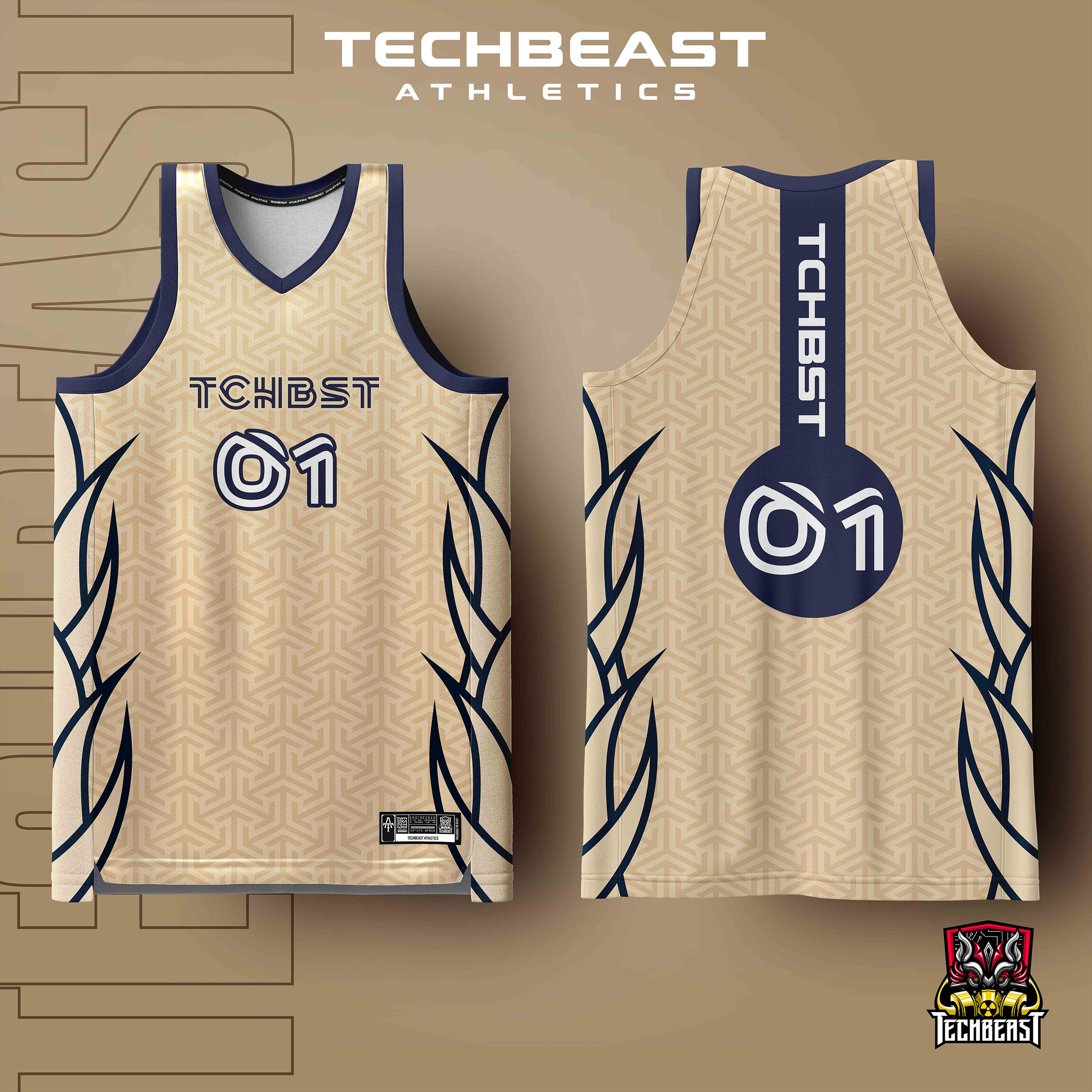 Razor Khaki Full Sublimation Basketball Jersey Techbeast ( CUSTOM NAME ...