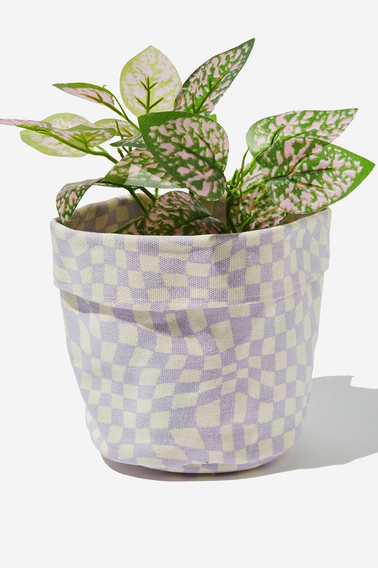 TYPO - CANVAS PLANTER - WARP CHECKERBOARD LILAC | Lazada PH