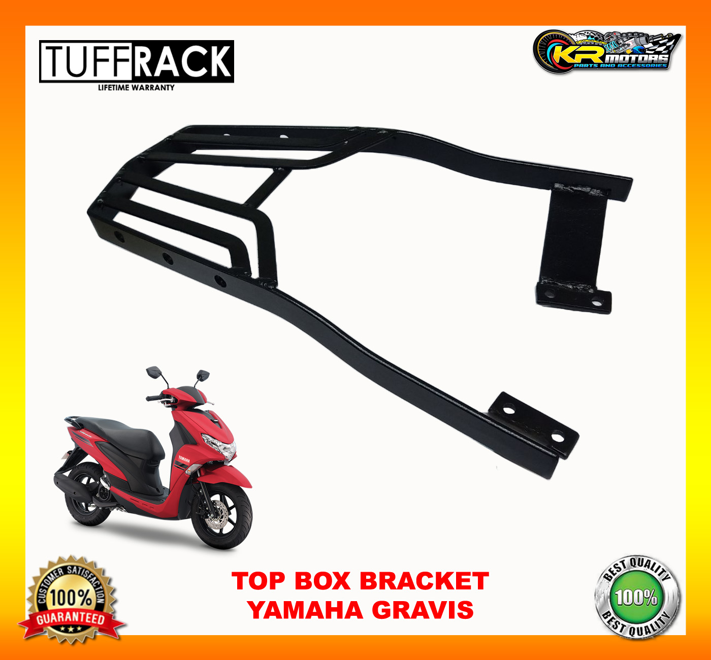 Top Box Bracket for Motorcycle / Scooters Reinforced Steel ( FLAT BAR ...