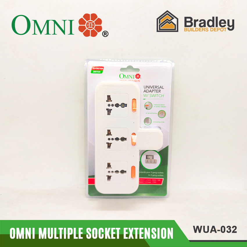 Omni Multiple Socket Extension Adapters (3 gang or 4 gang) | Lazada PH