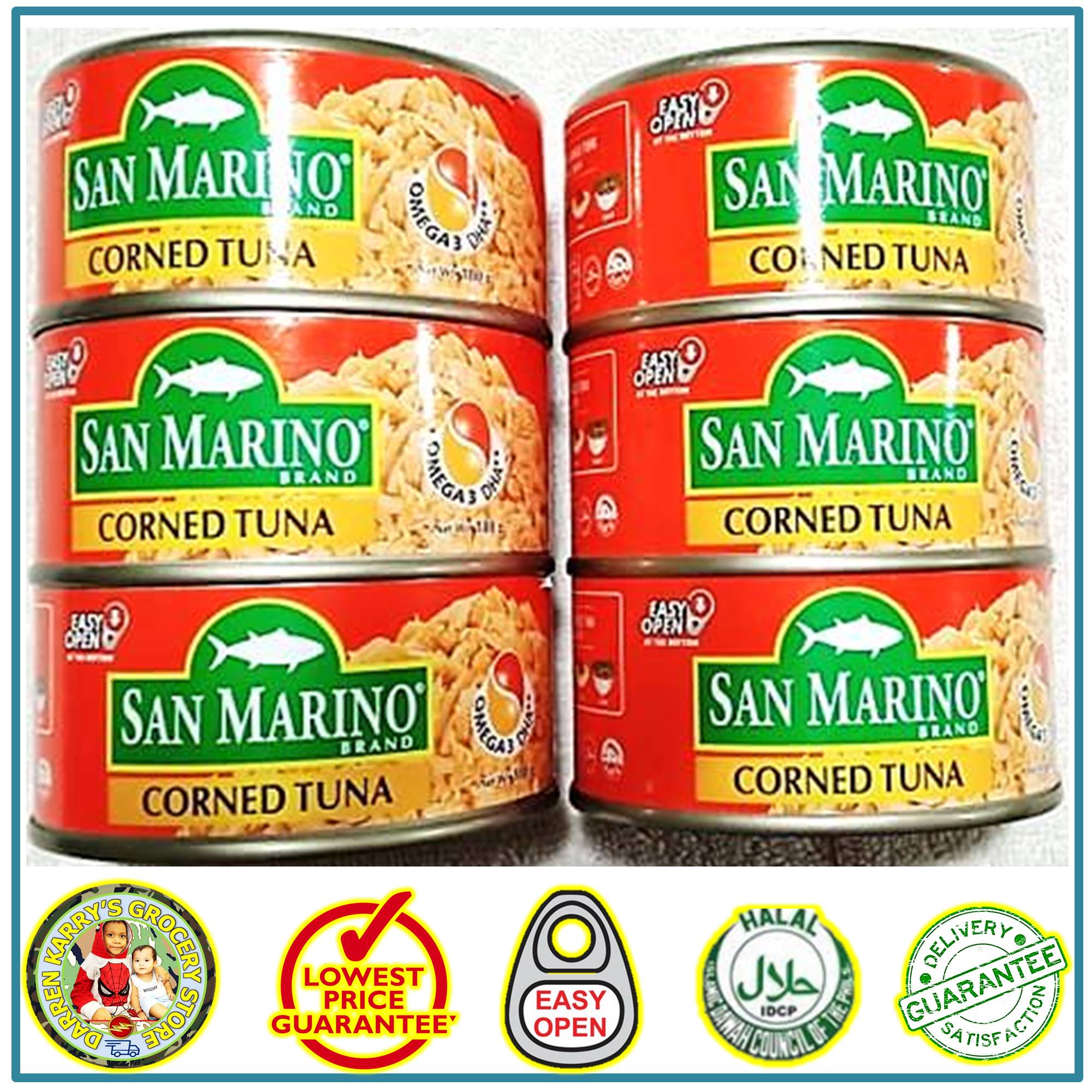 San Marino Corned Tuna 180gm x 6 cans with Omega-3 DHA (in Easy Open ...