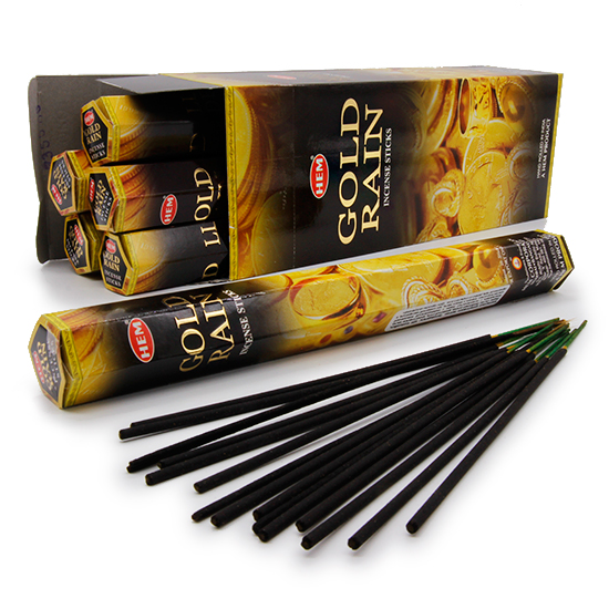 HEM Gold Rain incense (20 sticks) - Money abundance Made in India ...