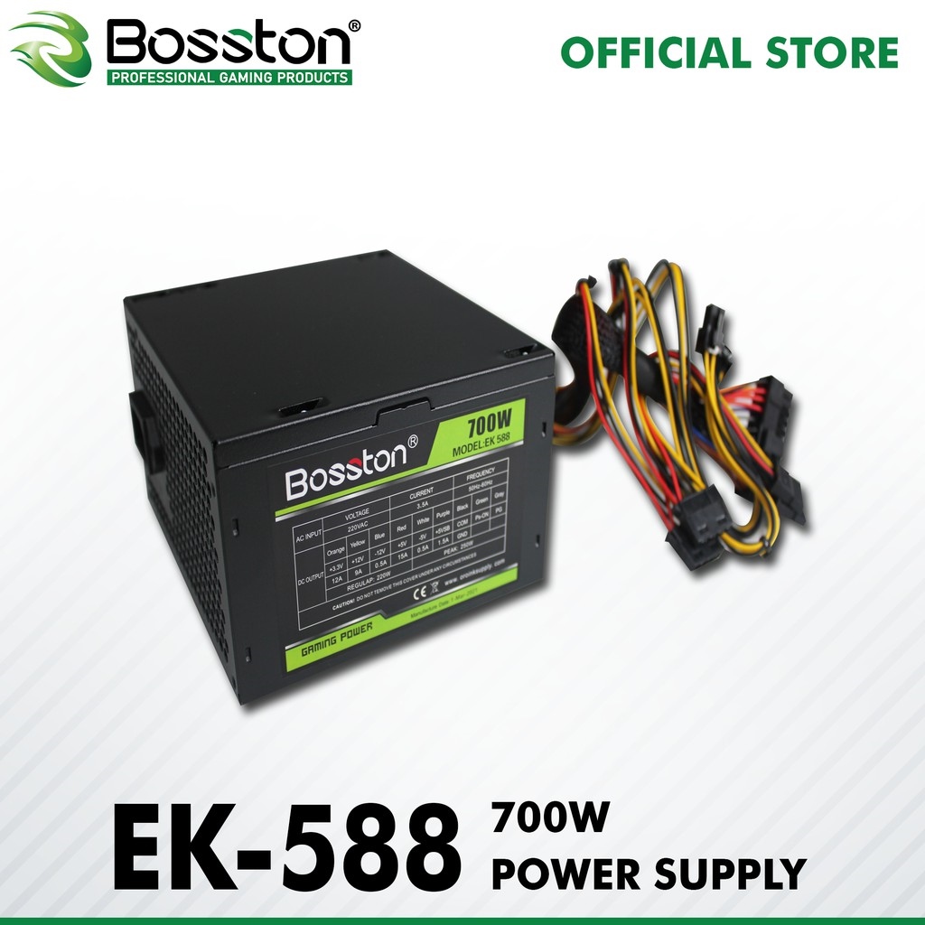 COD BOSSTON 700w BIG FAN With 6 PIN PSU COMPUTER DESKTOP CPU POWER ...