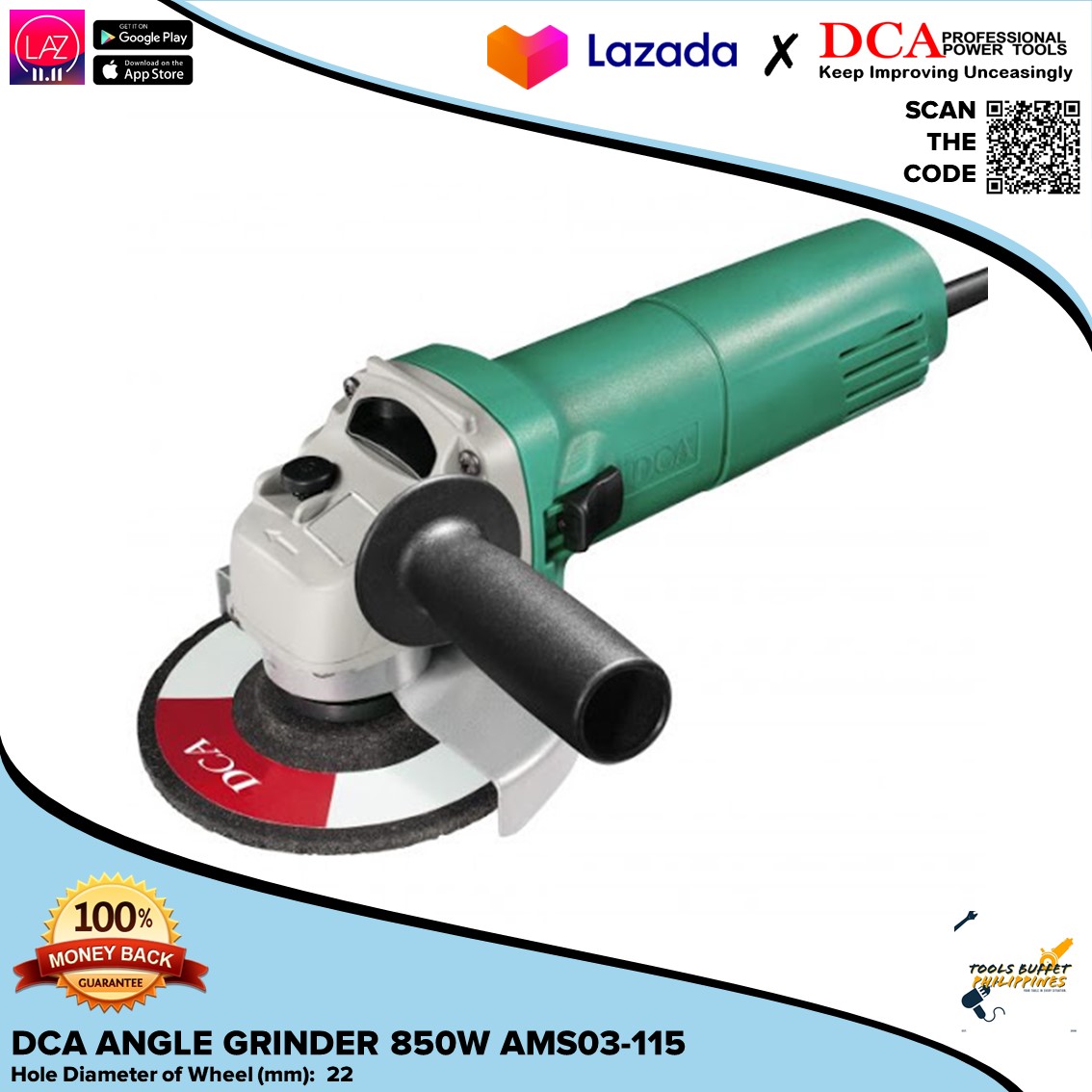 DCA Angle Grinder AMS03-115 | Lazada PH
