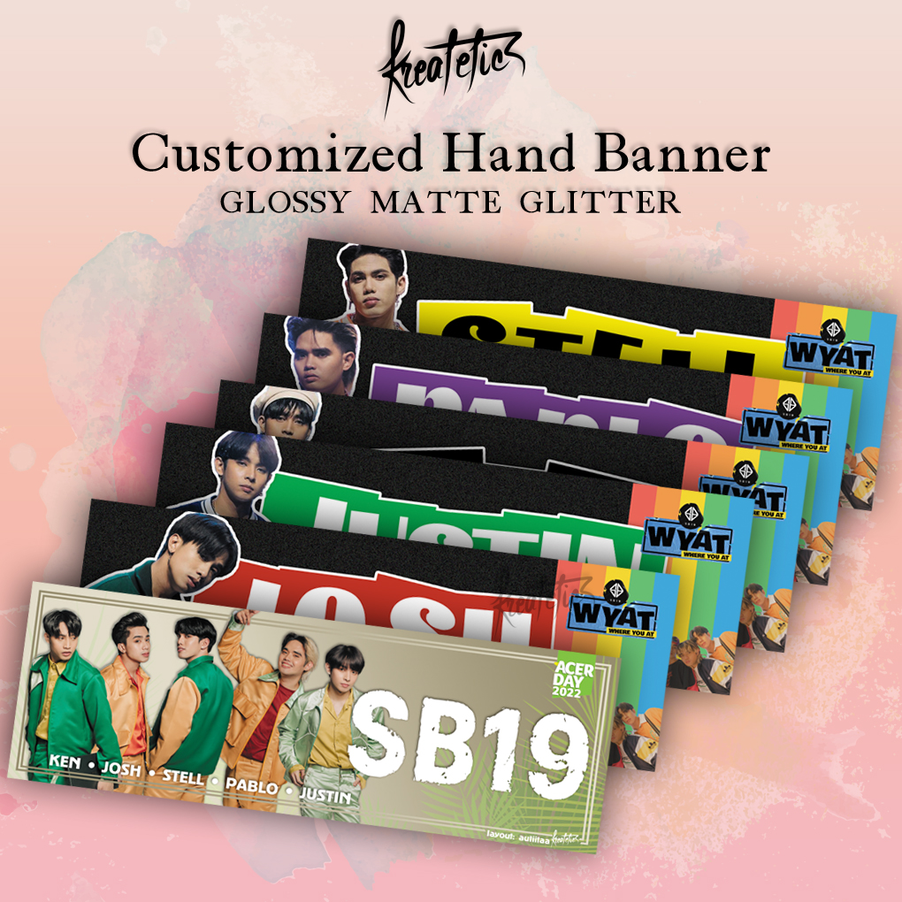 [KreateCo] Customized Hand Banner MINIMUM OF 2PCS PER ORDER (MESSAGE US ...