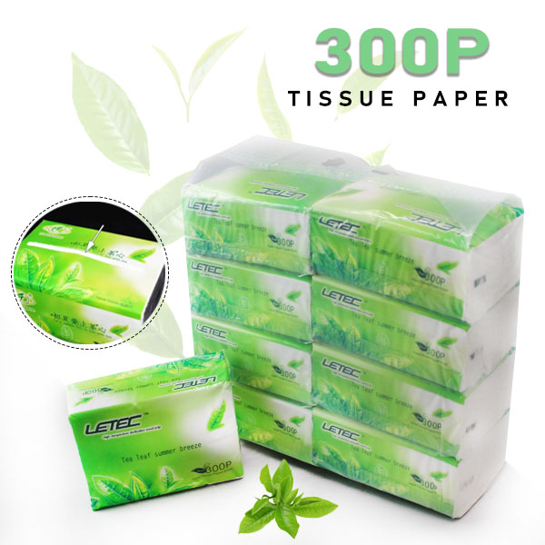 8PCS/1PACK 300 Sheets Disposable Inter-Folded Facial Tissue cleaning ...