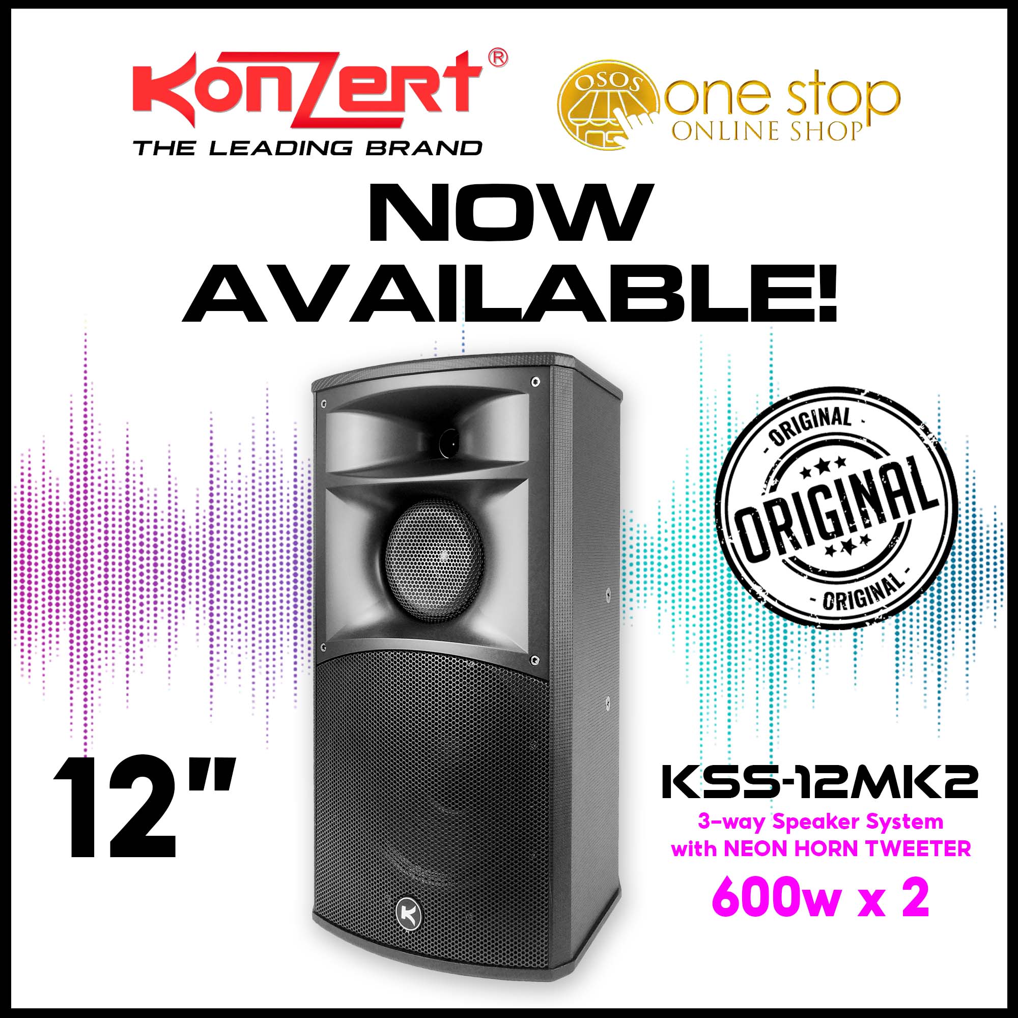 Konzert Original Full Range Speaker System | 12" 3-way Speaker System ...