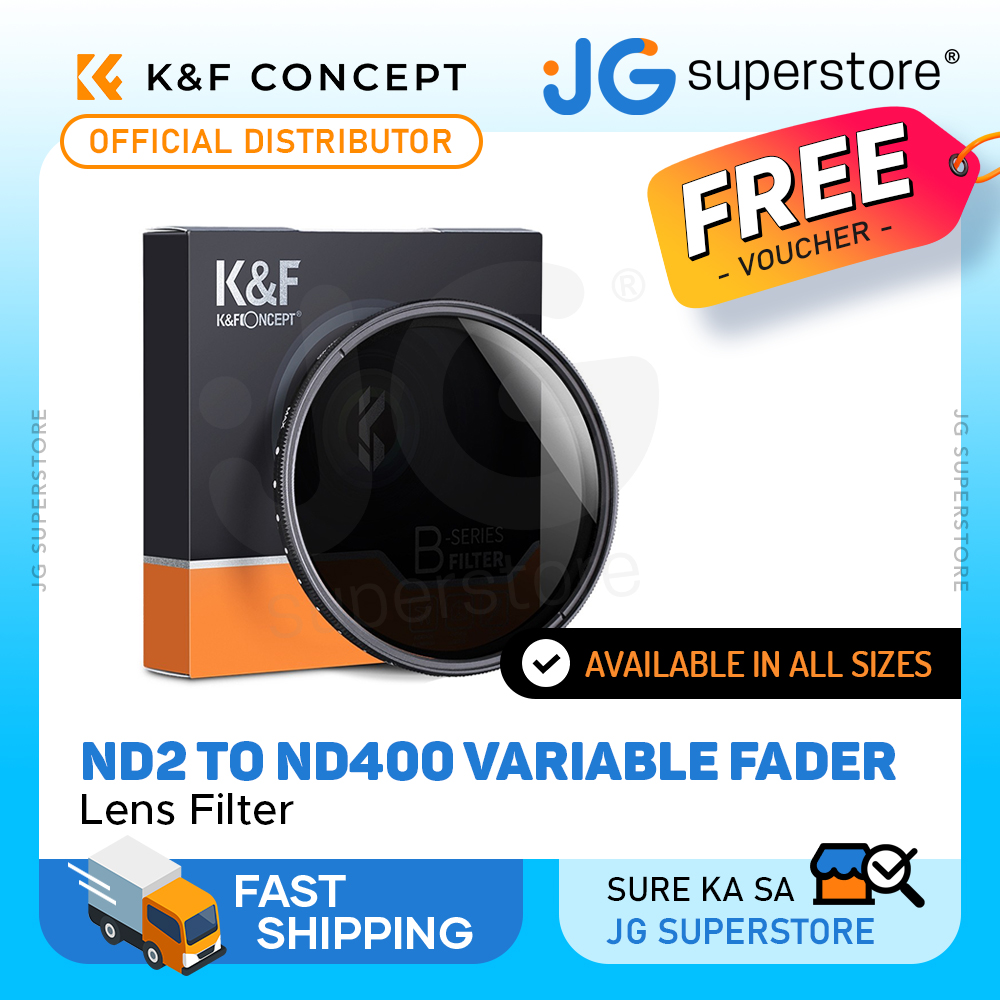 K&F Concept ND2 to ND400 Variable Fader ND Lens Filter for Camera DSLR Mirrorless 37mm 40.5mm ...