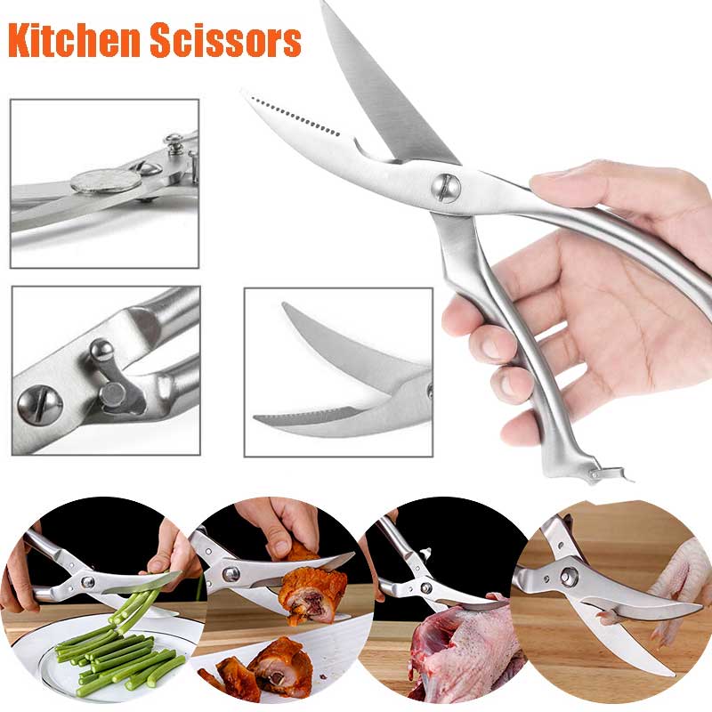 Kitchen Scissors Chicken Bone Kitchen Shears,Duck Fish Cutter Stainless ...