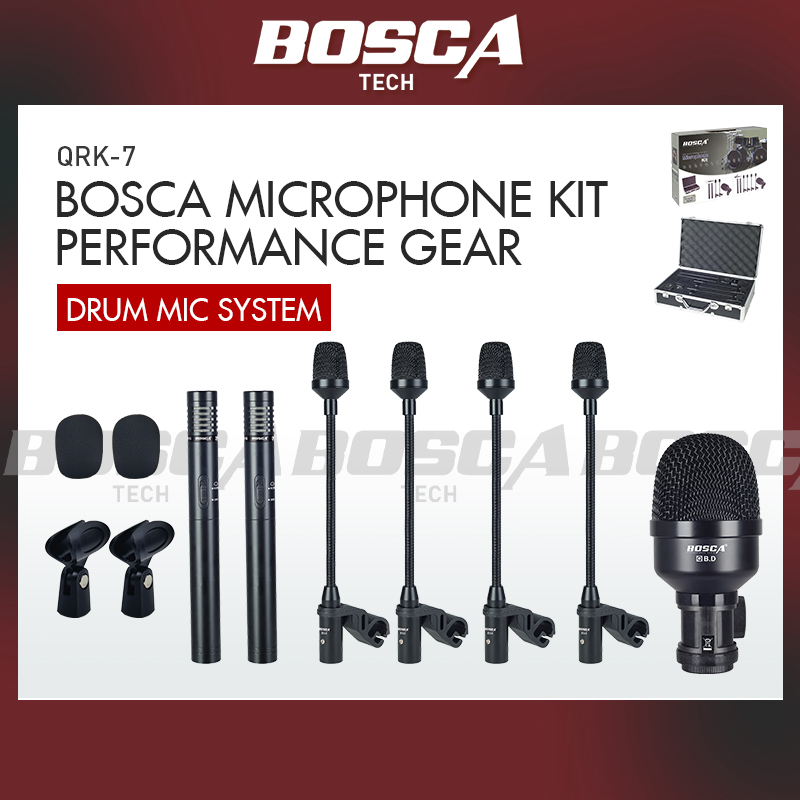 BOSCA Drum Microphone Kit Drum mic system QK-7 QRK-7 | Lazada PH