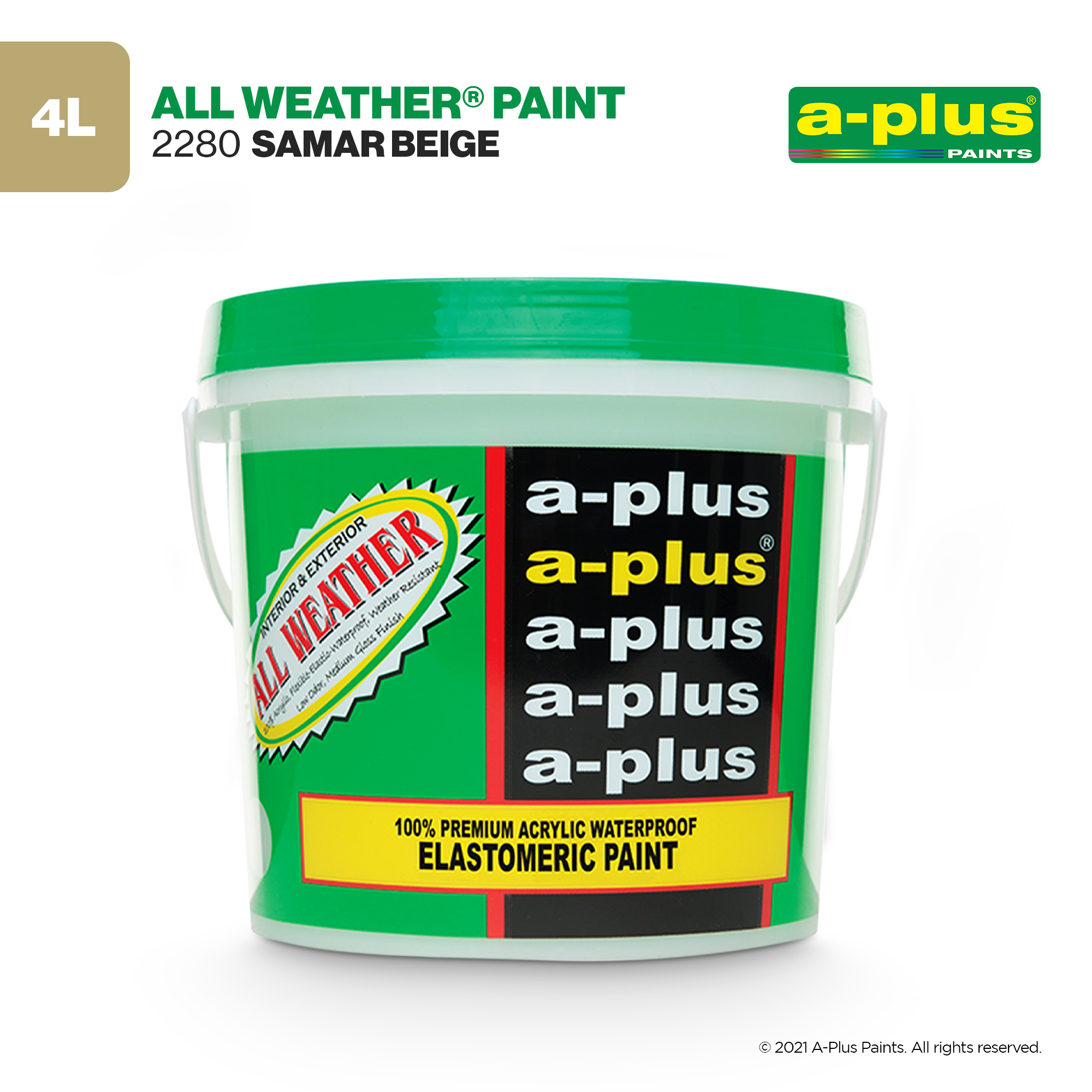 A-Plus All Weather 4L- 2280 Samar Beige / FAMILY COLOR GREEN for ...