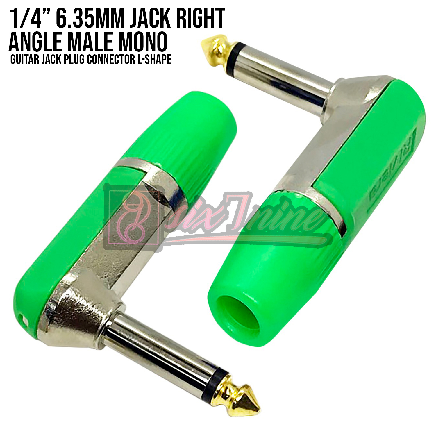 1/4” 6.35mm Jack Right Angle Male Mono Guitar Jack Plug Connector L ...