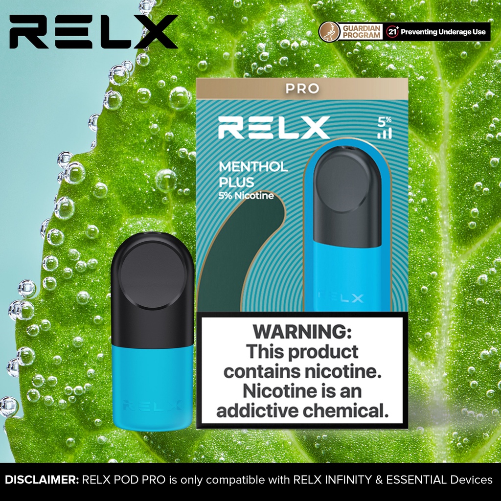 RELX Pod Pro MENTHOL PLUS for INFINITY DEVICE ESSENTIAL DEVICE | Lazada PH