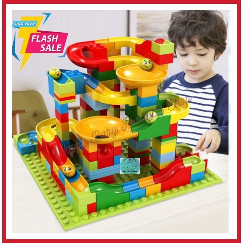 Factory direct sales 168PCS DIY marble race track ball block funnel ...