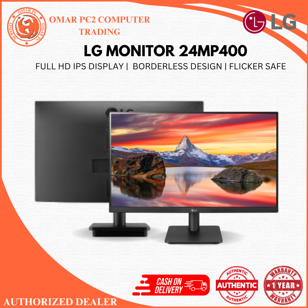 LG MONITOR 24MP400 IPS AND AMD FREESYNC & FLICKER SAFE | Lazada PH